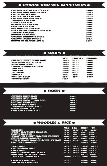 Menu at Punjabiya di Hatti, New Delhi, MCD Stall