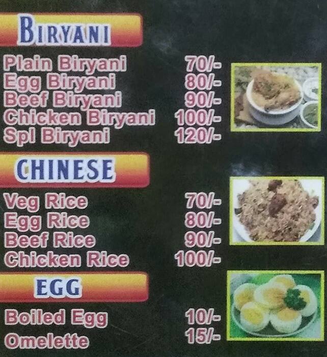 Menu of Kitchen King, Sholinganallur, Chennai