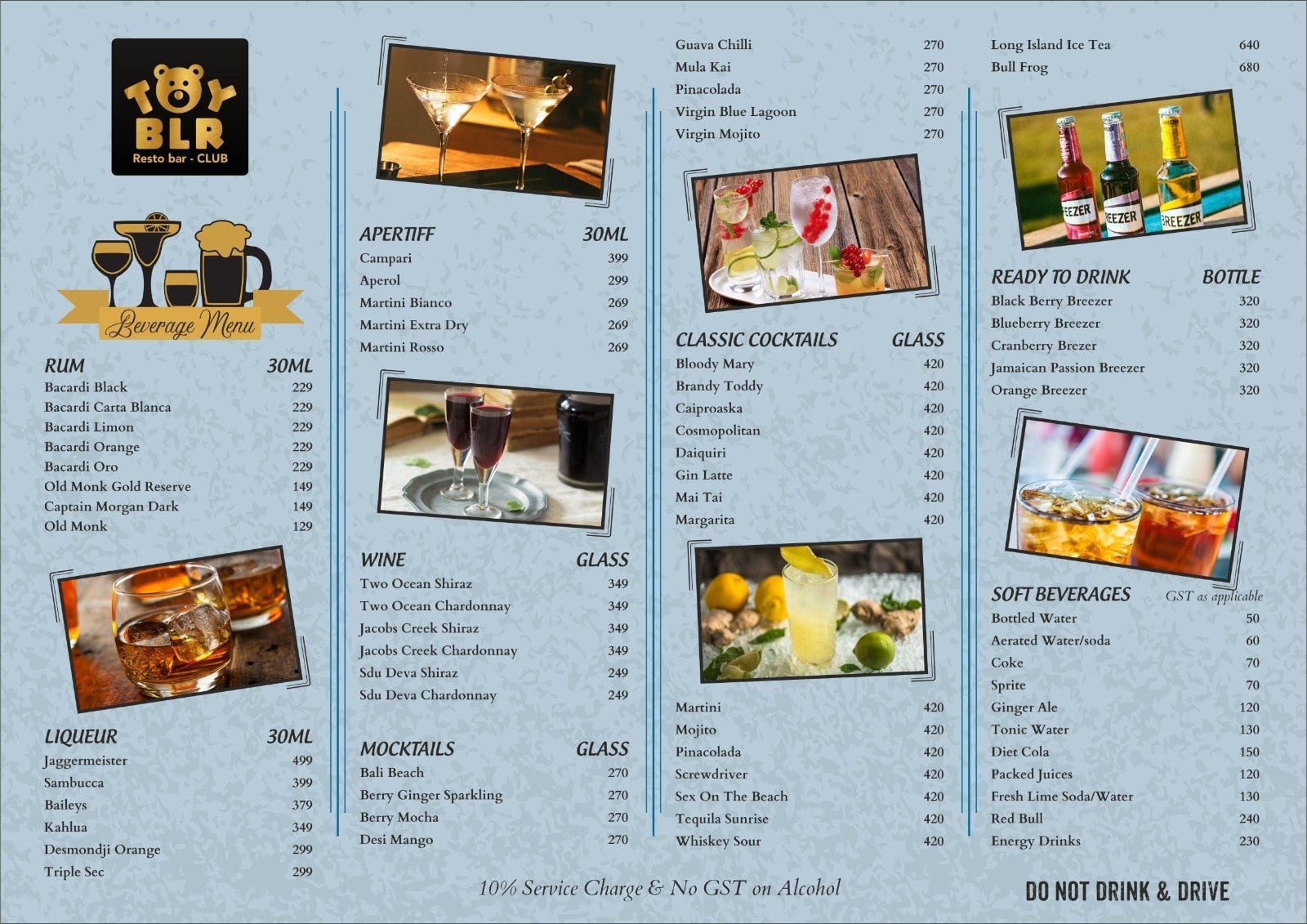 Menu of B3 Pub Bar & Kitchen, BTM, Bangalore