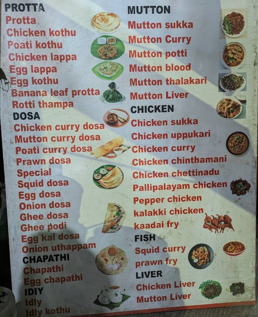 Menu of Sasi Kitchen, Madipakkam, Chennai