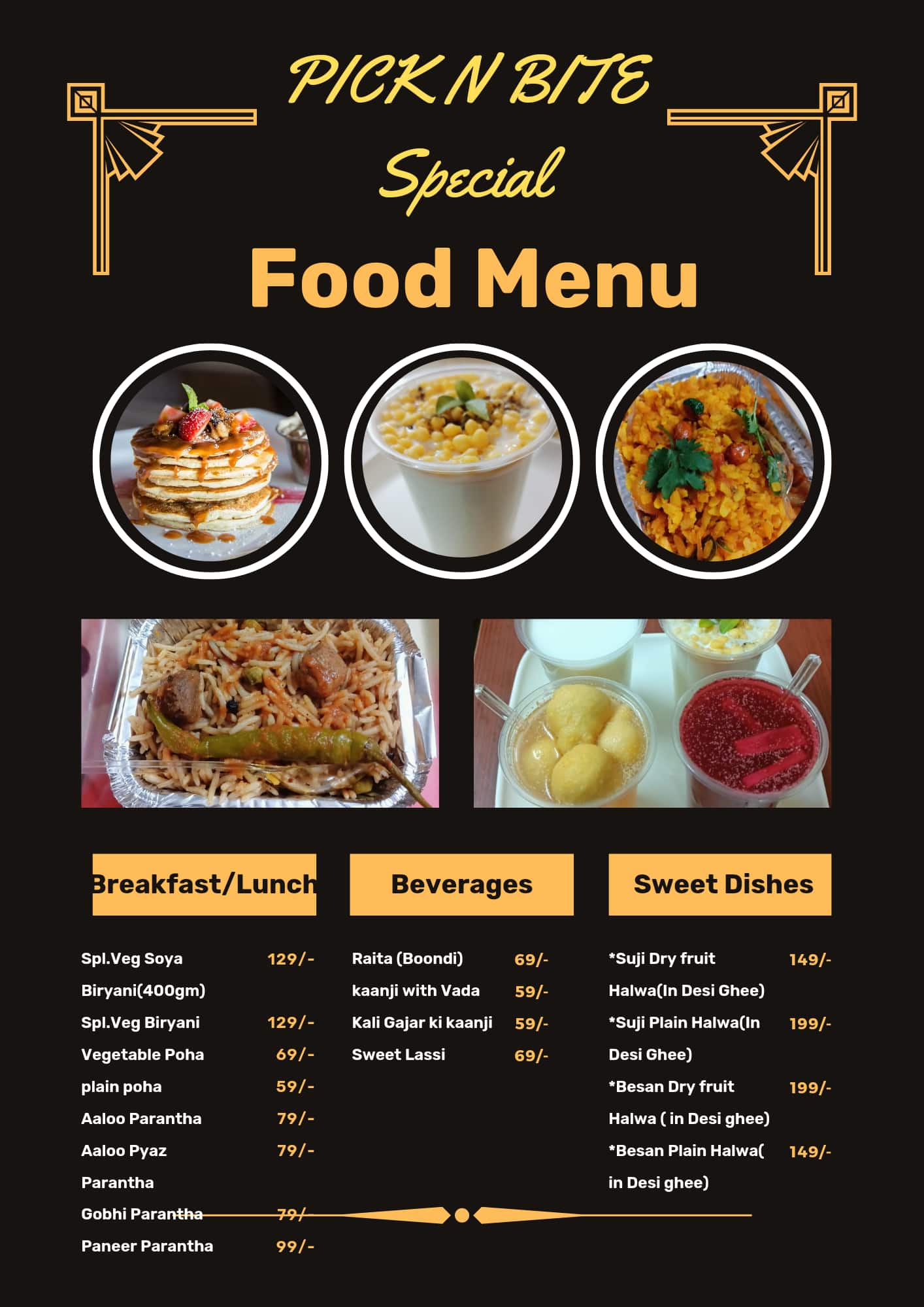 Menu of Pick N Bite, Lawrence Road, New Delhi