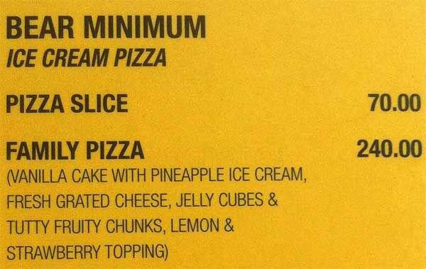 Menu at Polar Bear- The ice cream sundae zone, Mysuru, # 5179