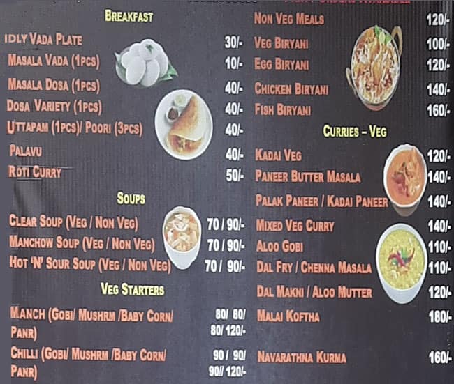 Menu of NGV Fast Food, Koramangala 6th Block, Bangalore