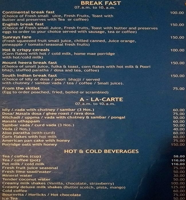 Menu at Elite Restaurant, Chennai, No.283