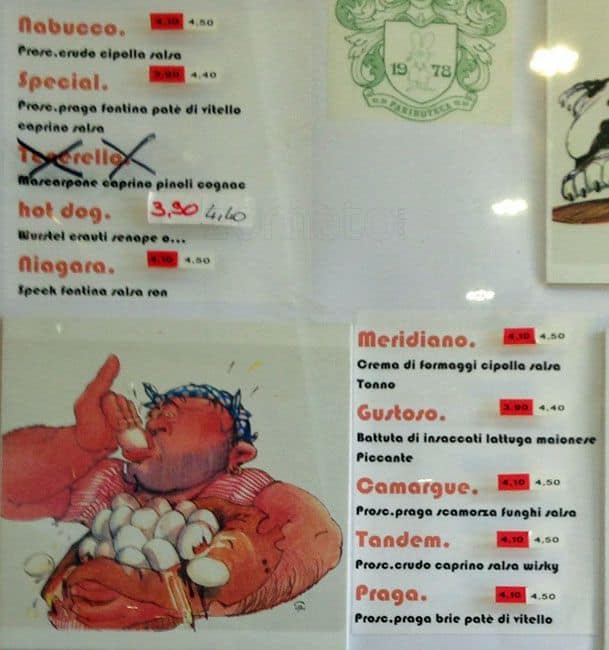 Paninoteca a Milano: Foto del Menu con Prezzi - Zomato Italia