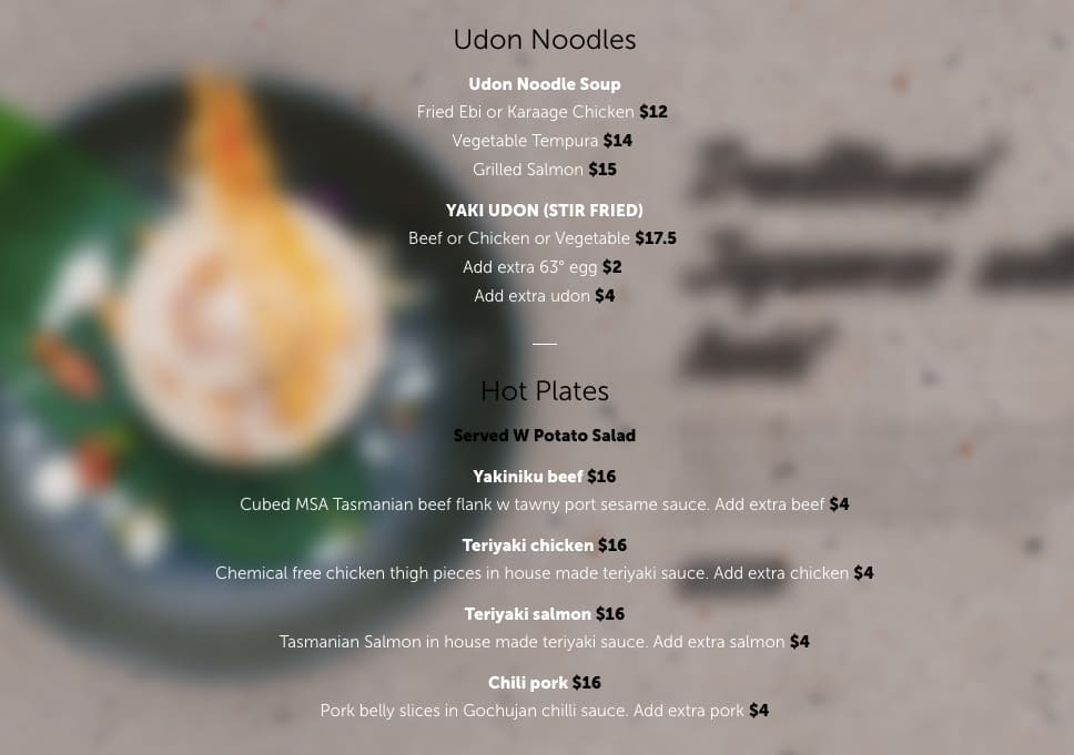 Menu at Fat Panda restaurant, Canley Heights