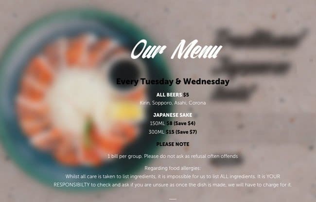 Menu at Fat Panda restaurant, Canley Heights