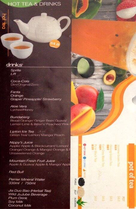 Menu at Dumplings R Us fast food, Adelaide