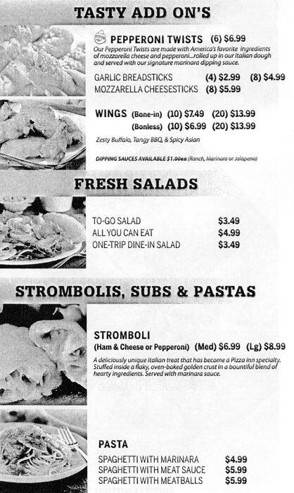 Pizza Inn Menu, Menu for Pizza Inn, West Dallas, Dallas - Urbanspoon/Zomato