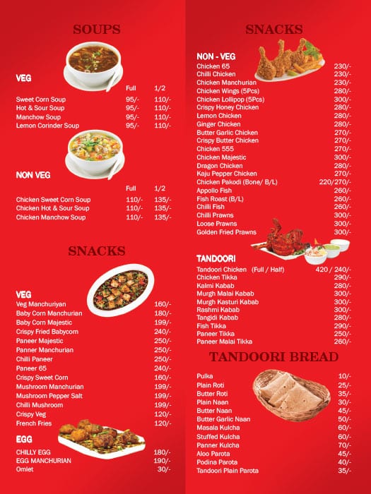Menu of SS Eat Street, Tadepalli, Vijayawada