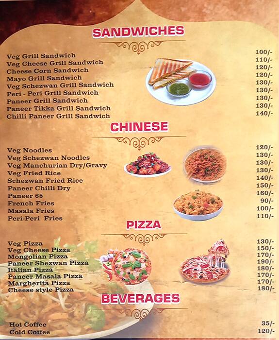 Menu at Annapurna Chaat Center, Nagpur