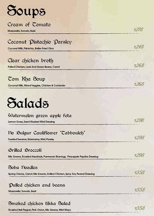 Menu at Amélie's Cafe & Creamery Adyar, Chennai