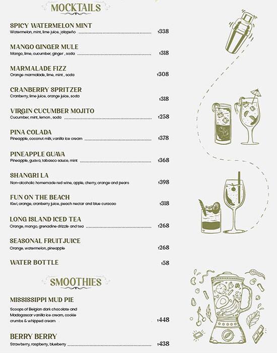 Menu at Amélie's Cafe & Creamery Adyar, Chennai