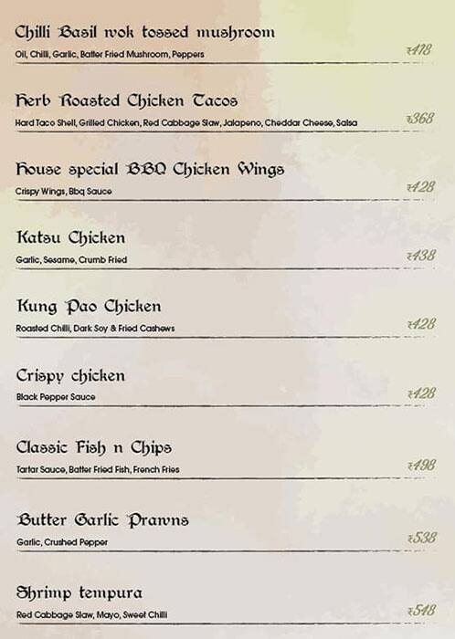 Menu at Amélie's Cafe & Creamery Adyar, Chennai