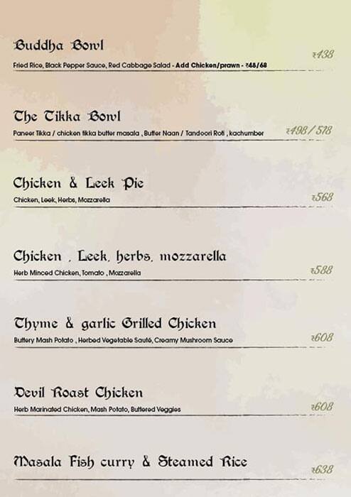 Menu at Amélie's Cafe & Creamery Adyar, Chennai