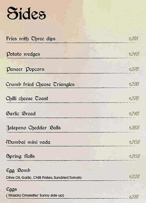Menu at Amélie's Cafe & Creamery Adyar, Chennai