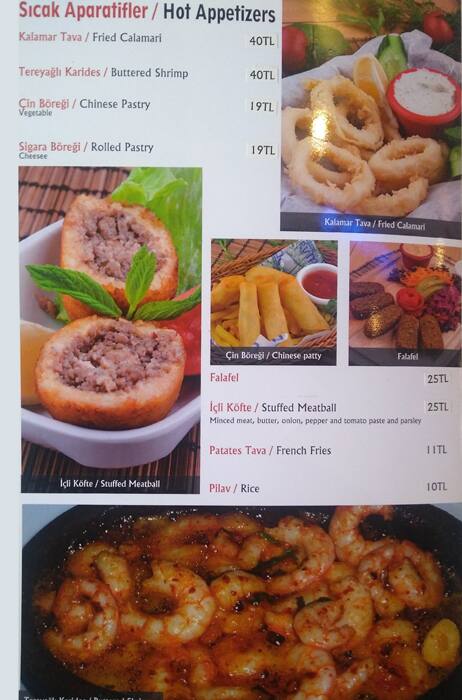Menu at Bodrum Cafe & Restaurant, Istanbul, Şeftali Sk. No 16
