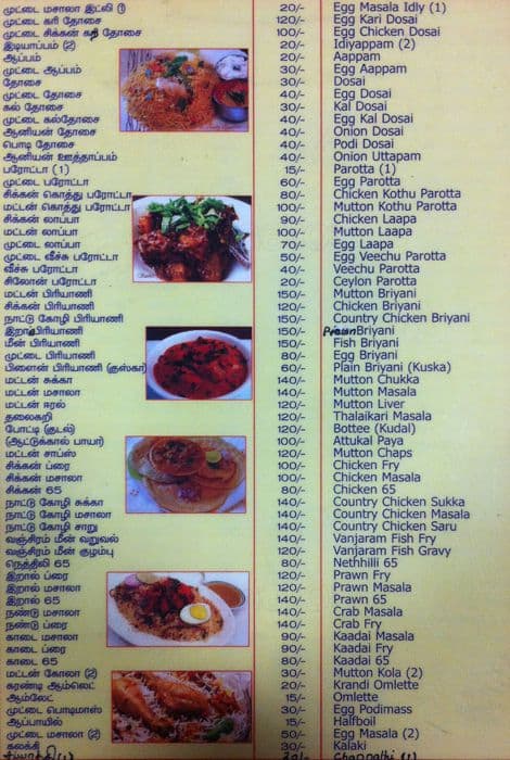 Madurai Pandian Mess Menu, Menu for Madurai Pandian Mess, T. Nagar, Chennai - Zomato