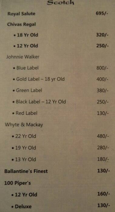 Menu at Mehfil Bar & Restaurant, Chandigarh, Block - C Sco - 183 - 185