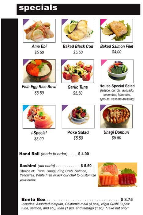 iSushi Menu, Menu for iSushi, Issaquah, Issaquah - Urbanspoon/Zomato