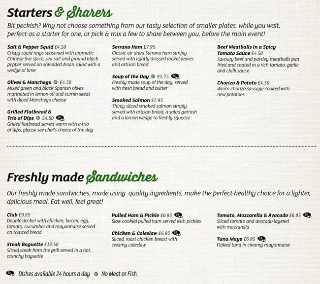 Menu at Holiday Inn London - Regent's Park by IHG restaurant, London