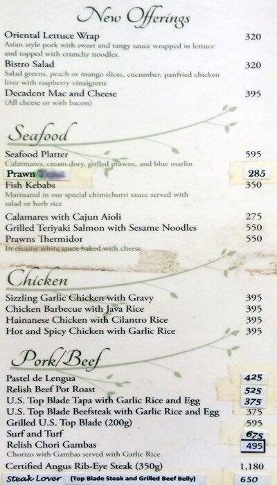 Relish Menu, Menu for Relish, Tomas Morato, Quezon City - Zomato ...