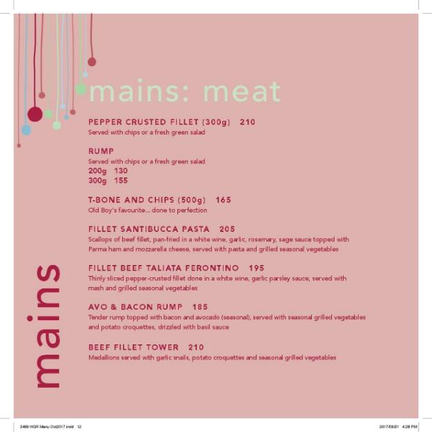 Menu at Higher Ground Restaurant, Sandton