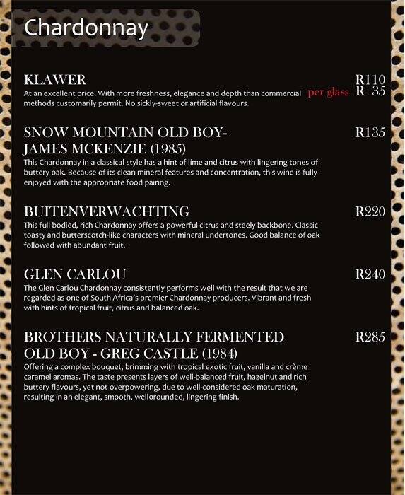 Menu at Higher Ground Restaurant, Sandton