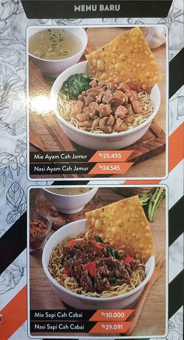Menu at Baso Malang Karapitan restaurant, Bekasi Regency, Jl. KH. Noer ...