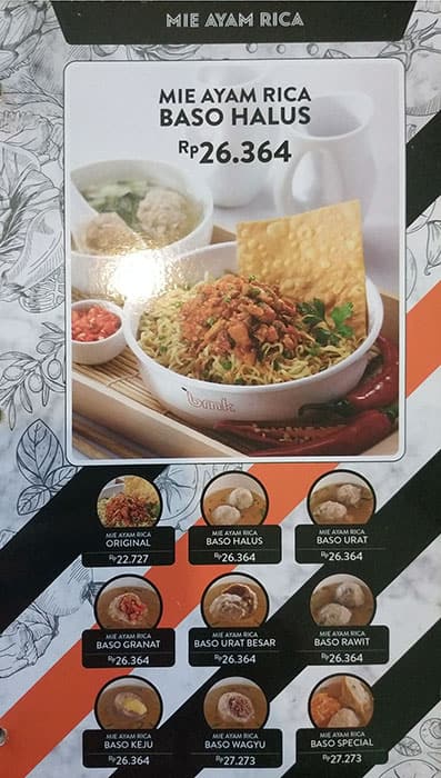 Menu at Baso Malang Karapitan restaurant, Bekasi Regency, Jl. KH. Noer ...