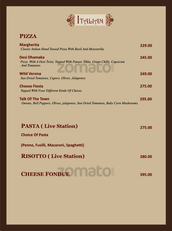 Menu at Aura, Raia, House No 596