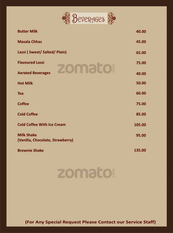 Menu at Aura, Raia, House No 596