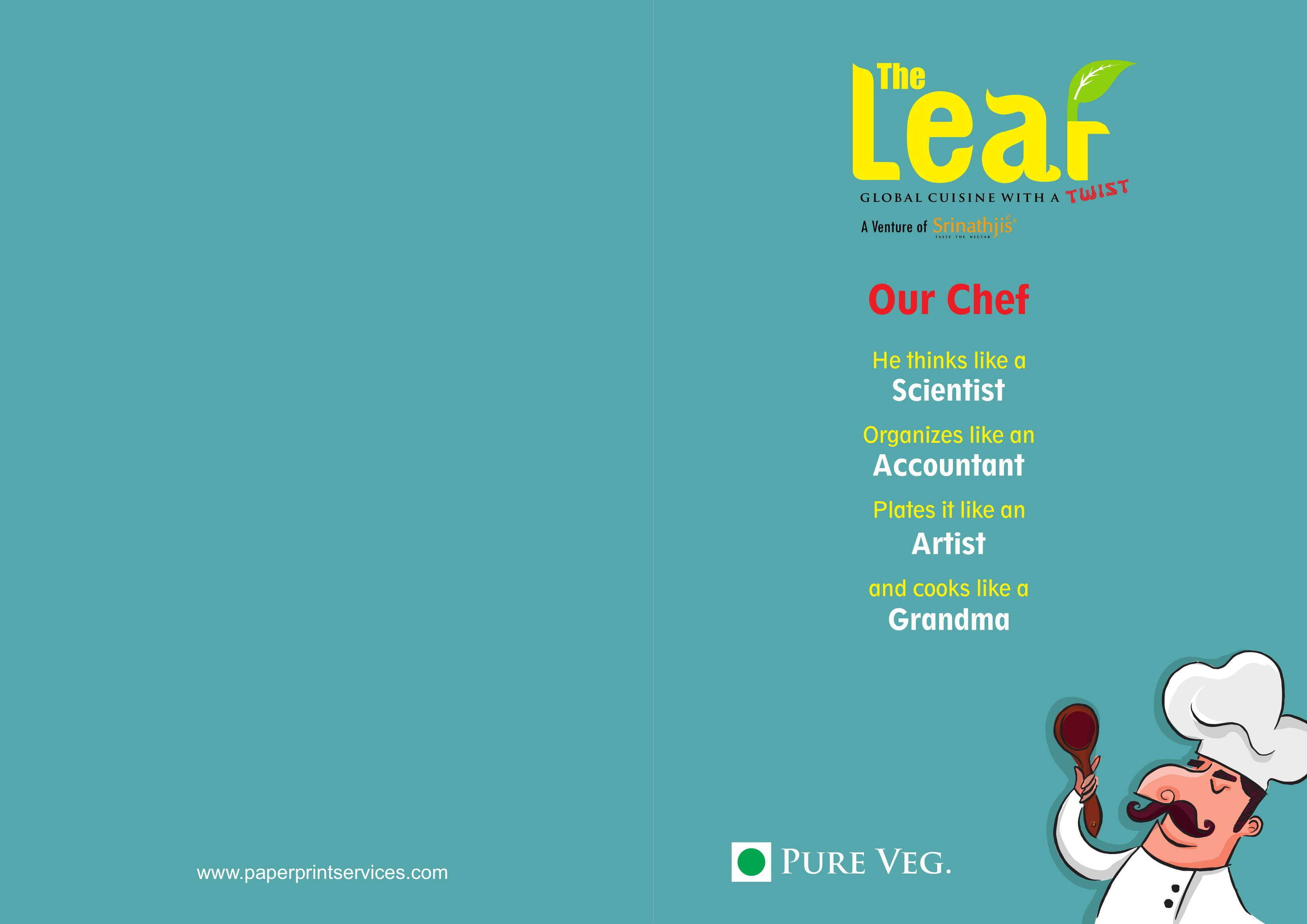 Menu at The Leaf, Mumbai, Chincholi Bunder