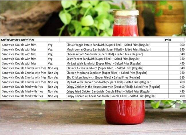 Menu at Savage Burgers, Gurugram