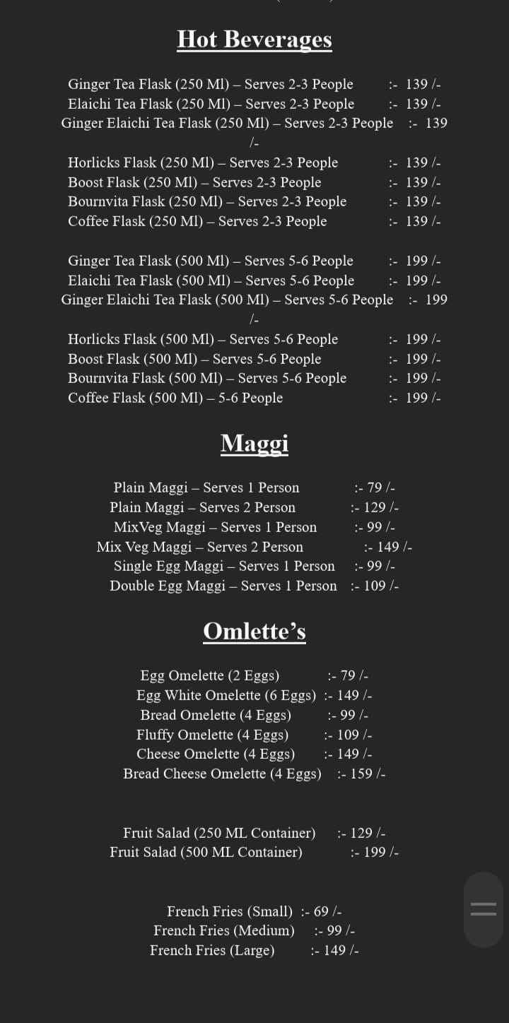 Menu of Friend's Cafe, Brookefield, Bangalore