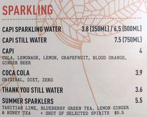 Menu at Roasting Warehouse restaurant, North Melbourne