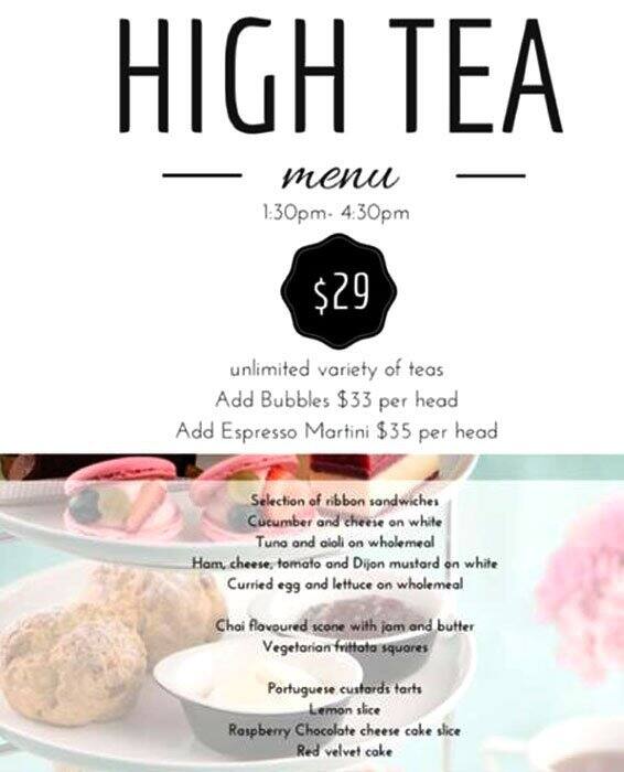 Menu at Adelaide Inn restaurant, North Adelaide