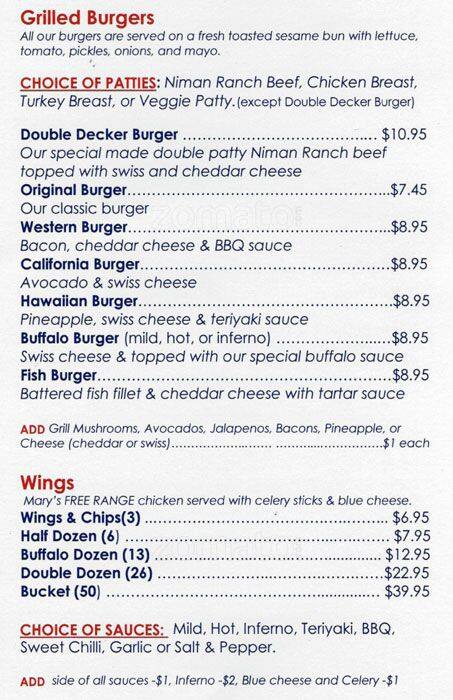 Double Decker Menu, Menu for Double Decker, Western Addition, San ...