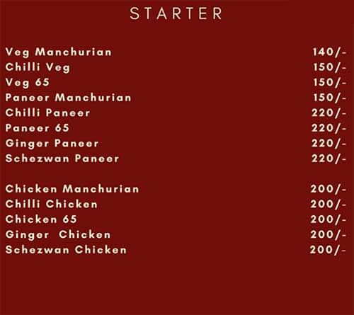 Menu at Khan Saab's Kitchen, Hyderabad