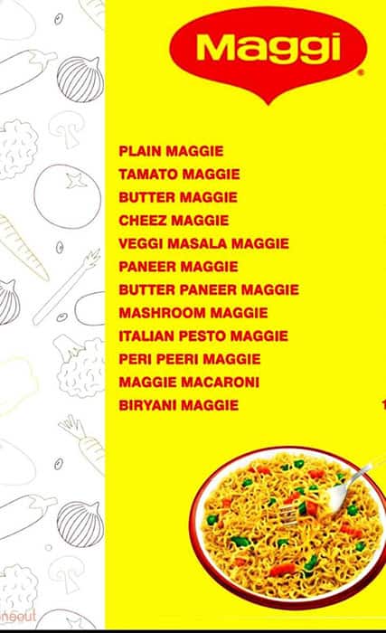 Menu of The Maggie Point, Devpuri, Meerut