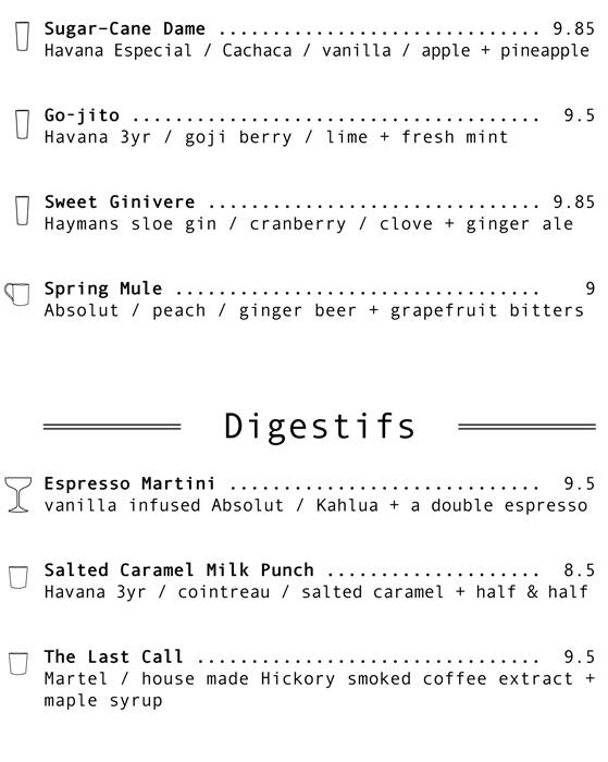 Menu at The Exhibit pub & bar, London, 12 Balham Station Rd