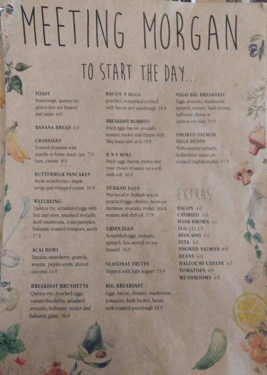 Meeting Morgan Menu, Menu for Meeting Morgan, Kingsgrove, Sydney ...