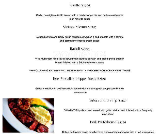 Menu at Amici restaurant, Carrollton