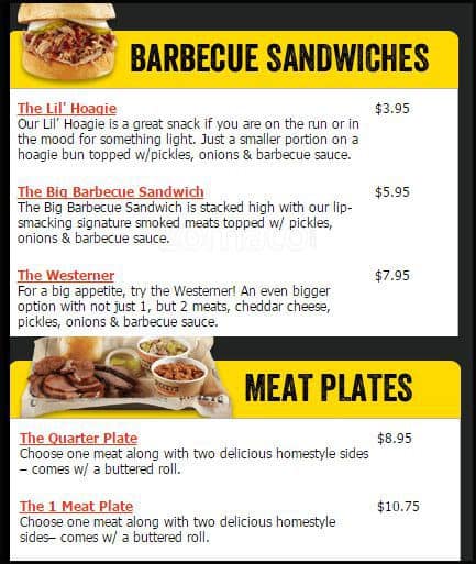 Dickey's Barbecue Pit Menu - Urbanspoon/Zomato