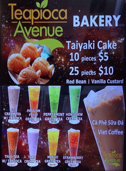 Teapioca Avenue Menu, Menu for Teapioca Avenue, Wells Branch, Austin ...