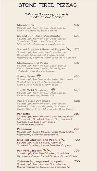 Menu at Tulum Restaurant, Chandigarh