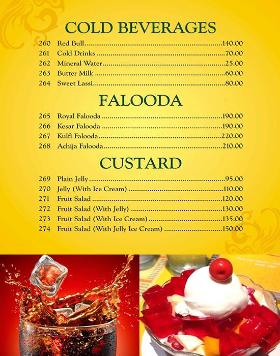 Menu at Achija Veg Restaurant (Vidyavihar), Mumbai, Shop no 3