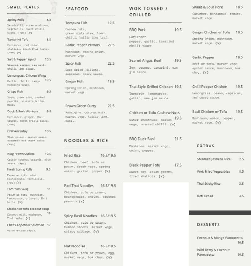 Menu at Tusk pub & bar, Auckland