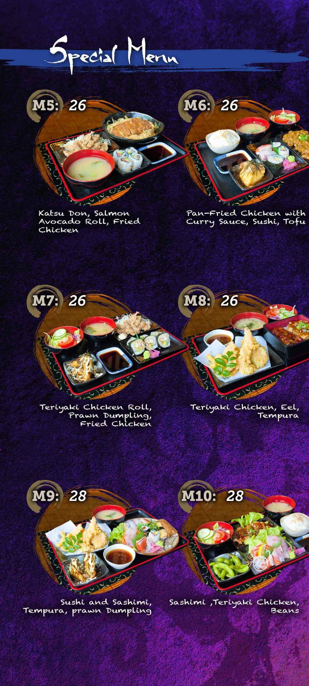 Menu at Ozeki Cafe & Bar, Wellington