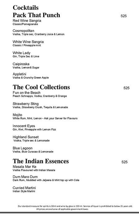 Menu at Cravings Coffee Shop, Indore